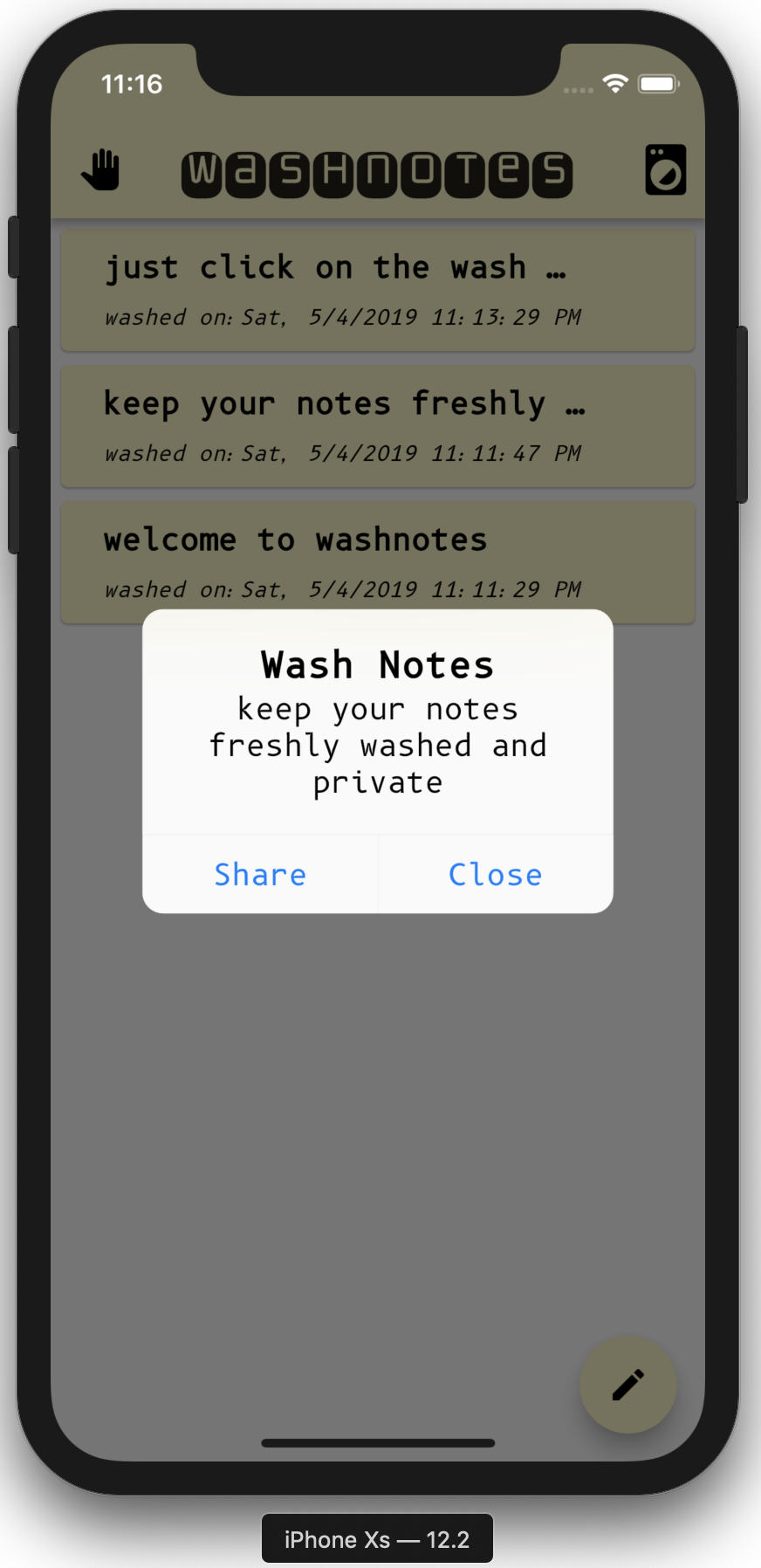 Washnotes.app